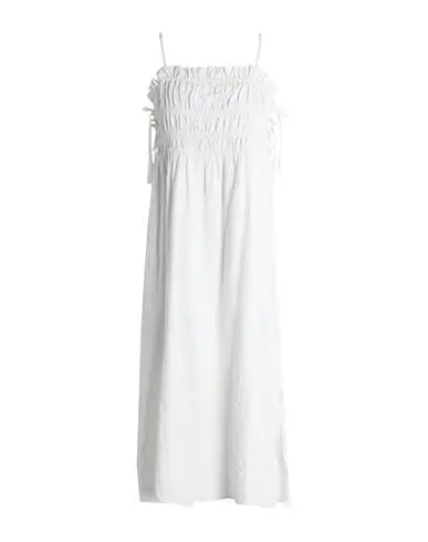 Topshop Woven Midi Dress - White