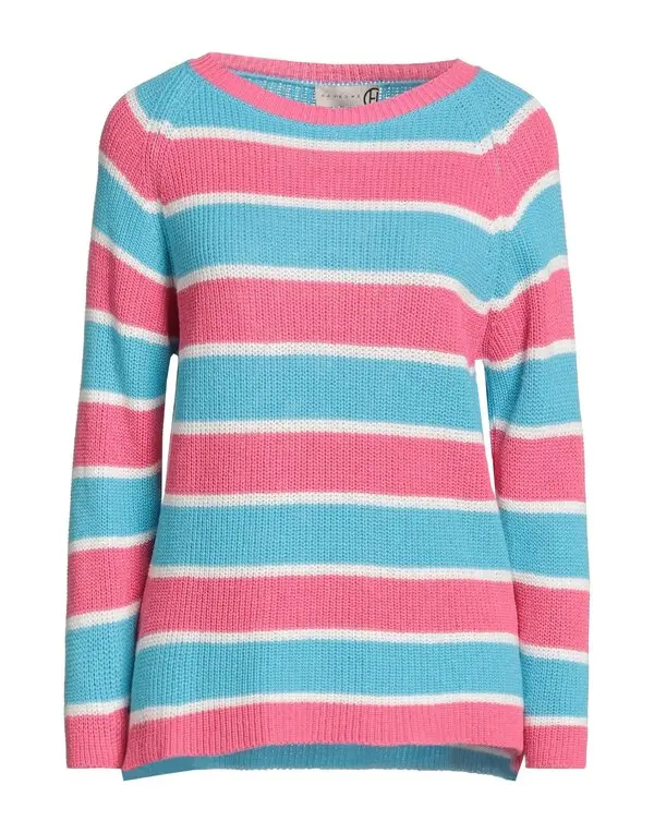 HAVEONE Striped Knit Sweater - Pink
