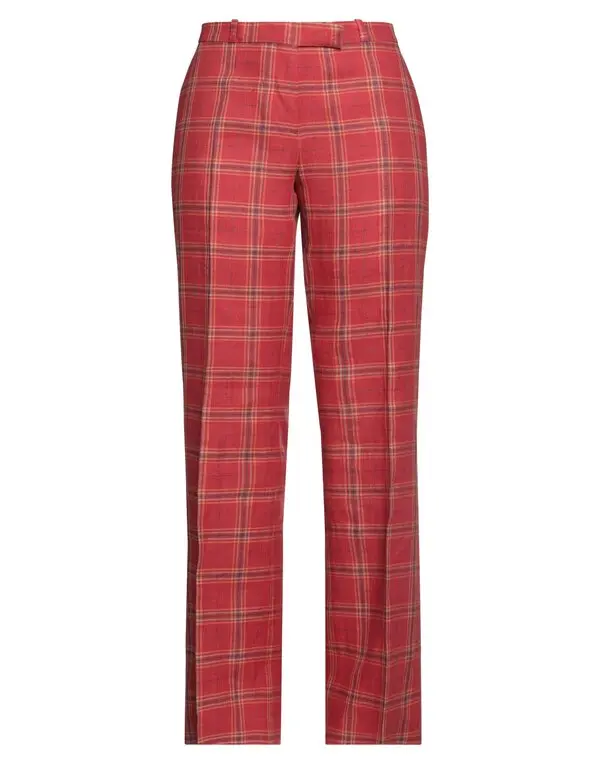 Etro Tartan Pattern Bootcut Pants - Red