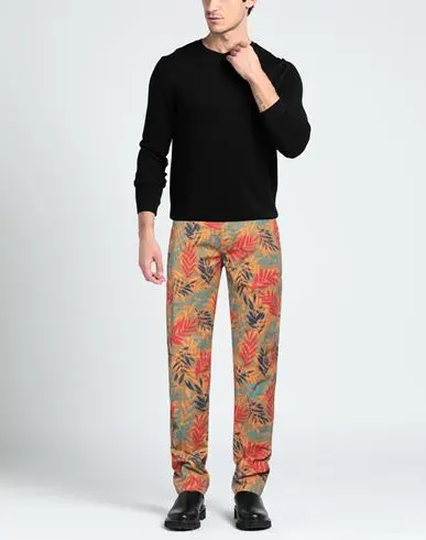 JACOB COHЁN Floral Design Tapered Chinos - Orange