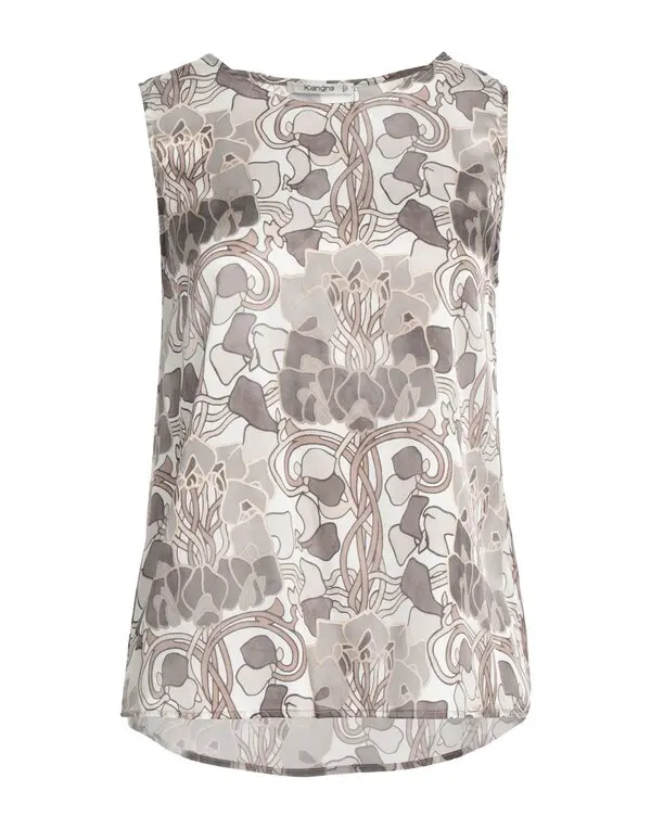KANGRA Floral Print Top - Grey
