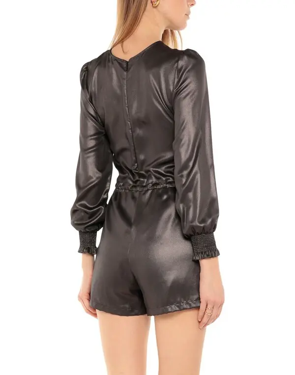 Armani Exchange Metallic Crepe Playsuit - Grey