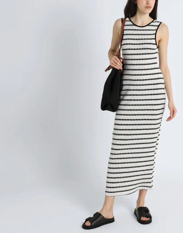 Topshop Maxi Knitted Dress In White - 55% Off | Editorialist