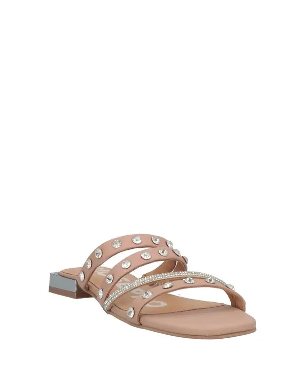 GIOSEPPO Rhinestone Leather Sandals