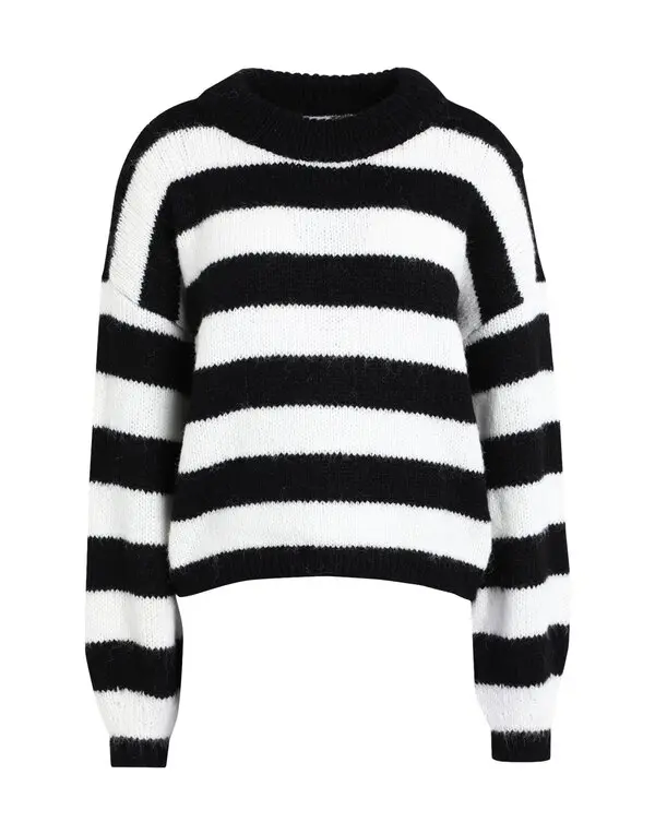 Only Striped Knit Sweater - Black