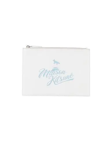 Maison Kitsuné Bovine Leather Pouch - White