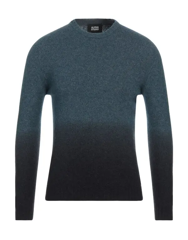 Alpha Studio Knitted Multicolor Pattern Sweater