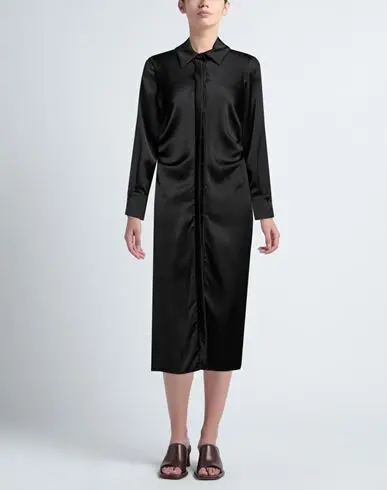 BERNA Midi Shirt Dress - Black