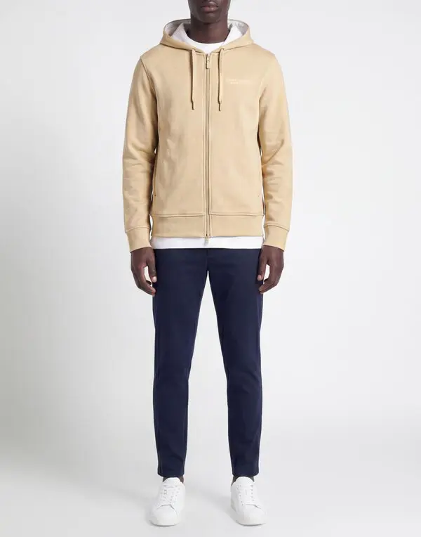 Armani Exchange Cotton French Terry Zip Hoodie - Sand