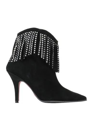 CUPLÉ Ankle Boots In Leather And Suede With Appliqués And Crystals