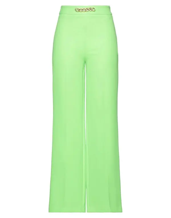 VICOLO Wide Leg Pants With Appliqués - Green