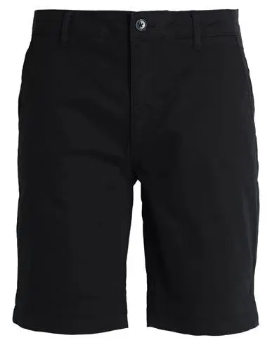 Topman Mid-rise Gabardine Chinos Shorts - Black