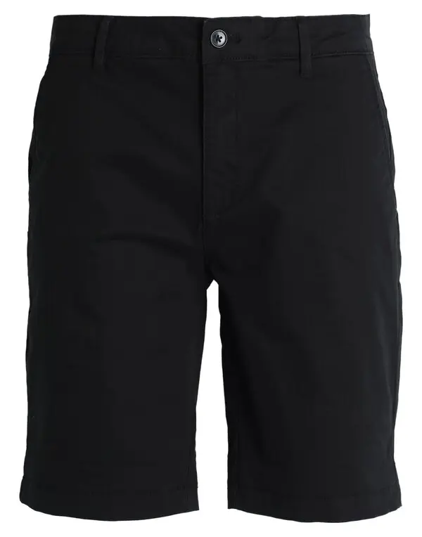 Topman Mid-rise Gabardine Chinos Shorts - Black