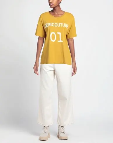 SEMICOUTURE Printed T-shirt - Yellow