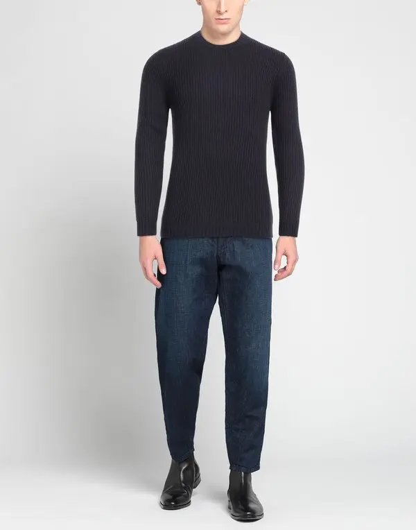 SEINSE Knitted Medium Weight Sweater - Navy Blue