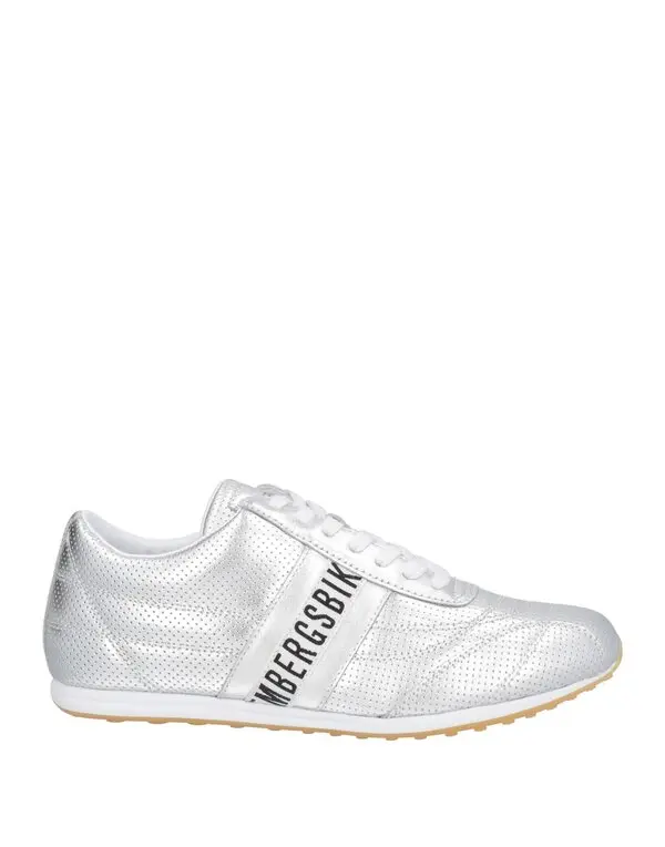 BIKKEMBERGS Soft Leather Sneakers - Silver