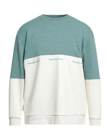 TAKESHY KUROSAWA Cotton-blend Two-tone Sweatshirt - Green