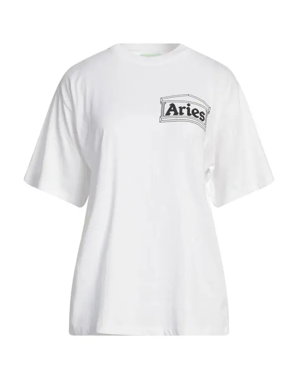 Aries T-shirt Size Cotton - White