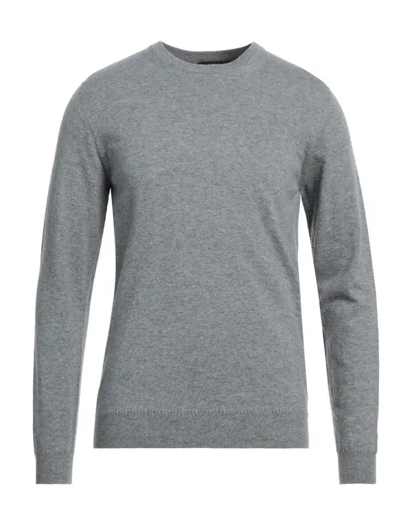 Alpha Studio Solid Knit Sweater - Grey