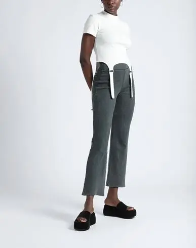 Topshop Ribbed Wide Leg Pants - Grey