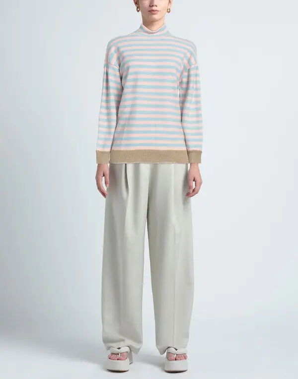 TSD12 Striped Knit Turtleneck