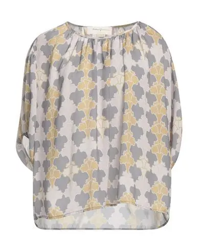 KATIA GIANNINI Floral-print Satin Top - Grey