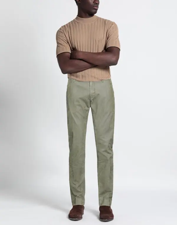 HANDPICKED Pants Size Cotton, Elastane - Sage Green