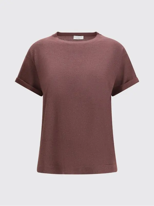 Brunello Cucinelli Ribbed T-shirt - Red
