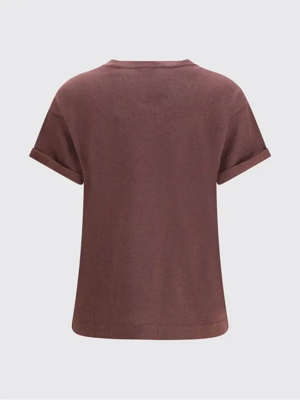 Brunello Cucinelli Ribbed T-shirt - Red