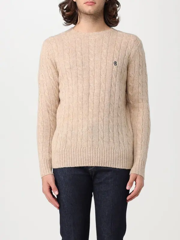 BALLANTYNE Cable Knit Crewneck Sweater