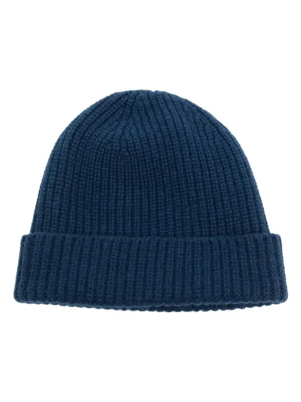 Pringle Of Scotland Ribbed-knit Beanie - Blue