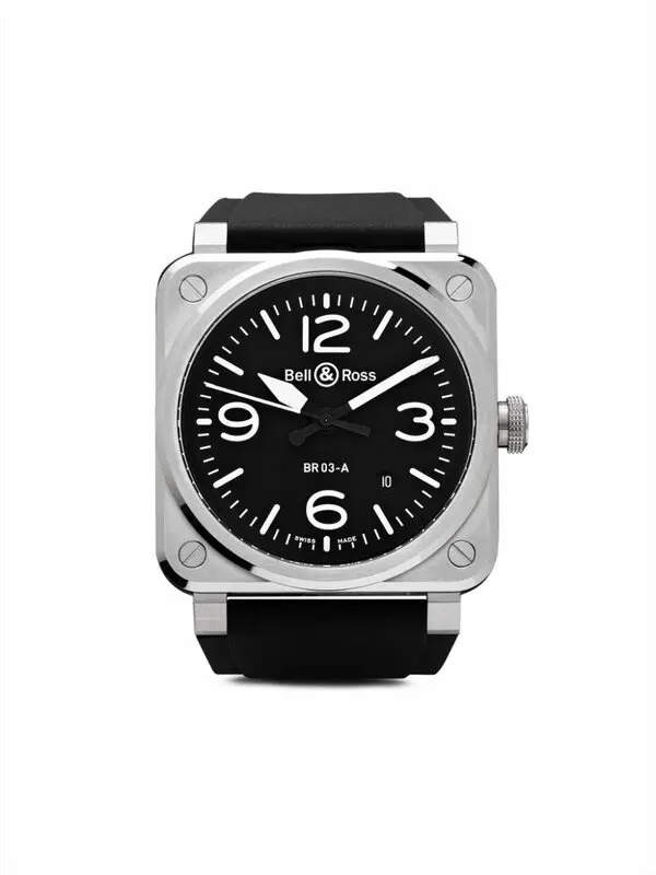 BELL & ROSS Br 03 41mm Strap Watch - Black