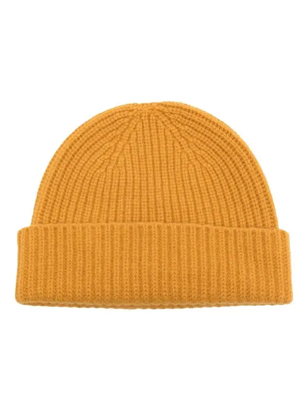 Pringle Of Scotland Ribbed-knit Beanie - Yellow