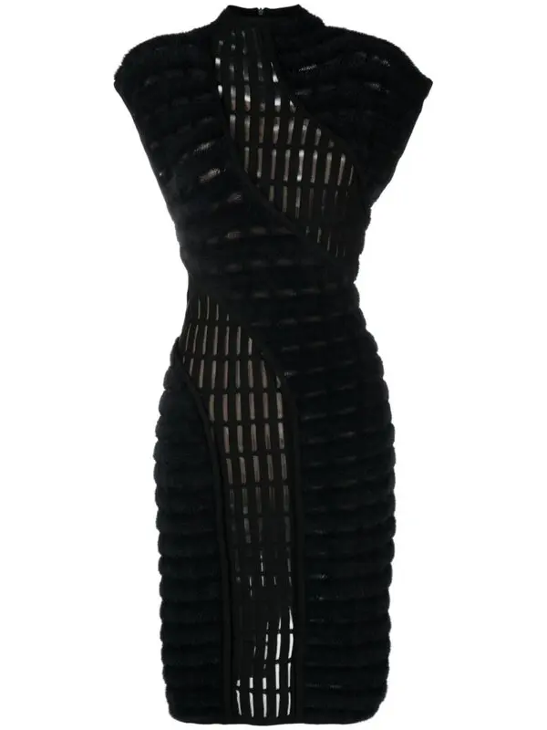 GENNY Panelled Yarn Midi Dress