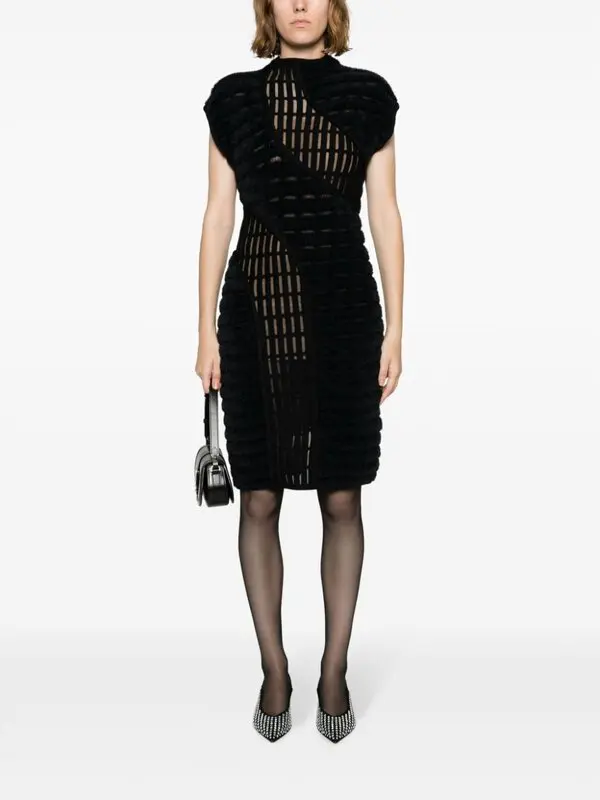 GENNY Panelled Yarn Midi Dress
