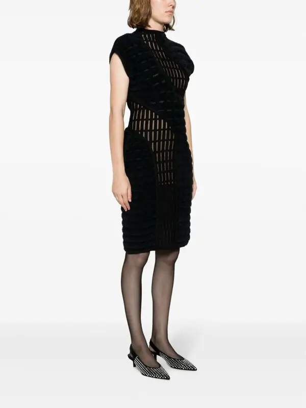 GENNY Panelled Yarn Midi Dress