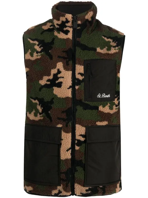 MC2 SAINT BARTH Camouflage-print Gilet