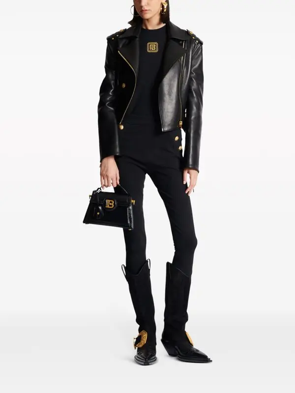 Balmain Pb Logo-embroidered Tank Top - Black