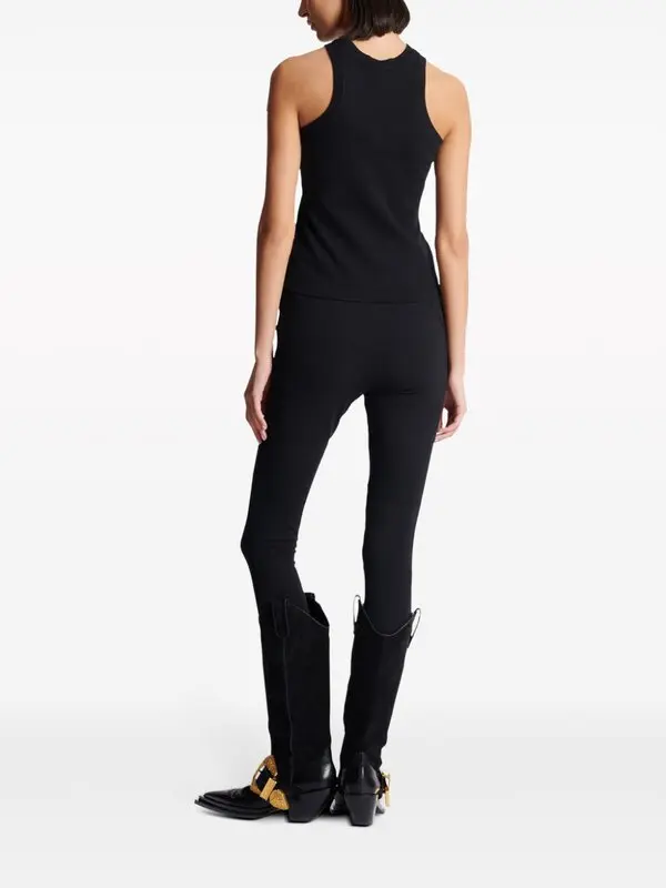 Balmain Pb Logo-embroidered Tank Top - Black