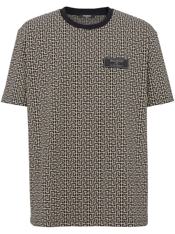 Balmain Monogram-jacquard T-shirt