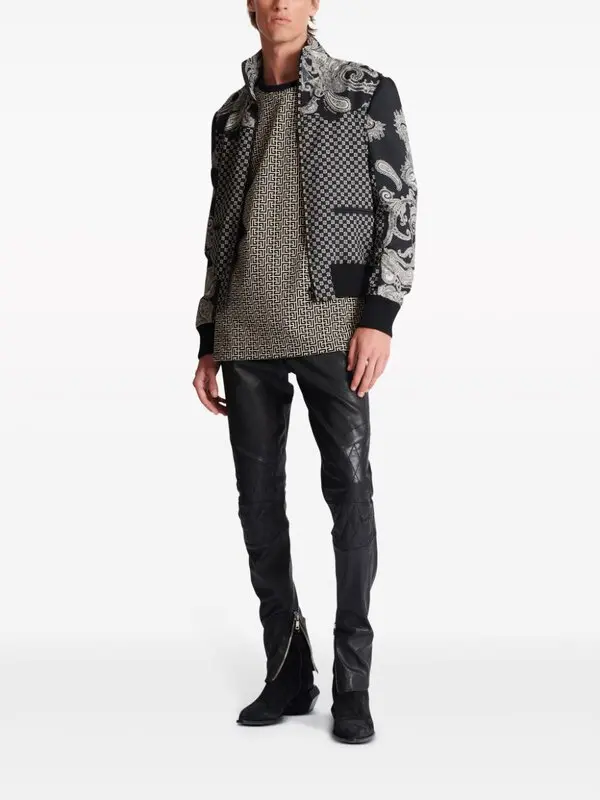 Balmain Monogram-jacquard T-shirt