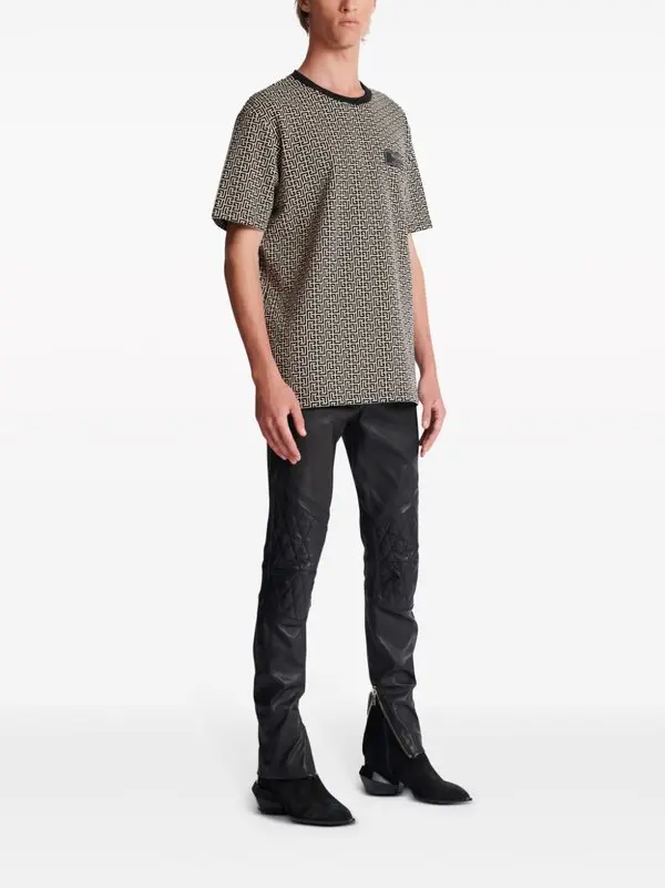 Balmain Monogram-jacquard T-shirt