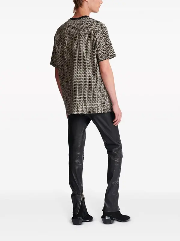 Balmain Monogram-jacquard T-shirt