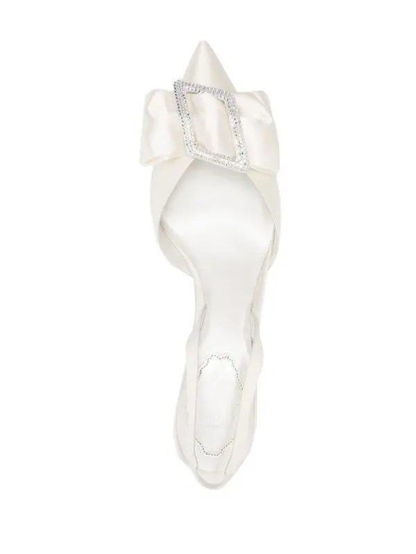 Rene Caovilla 65mm Bow-detail Leather Pumps