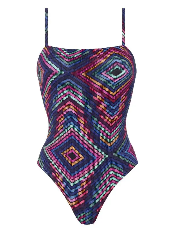 ERES Optique Printed Swimsuit - Blue