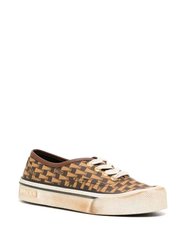 Bally Lyder Graphic-print Leather Sneakers