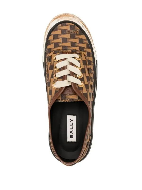 Bally Lyder Graphic-print Leather Sneakers