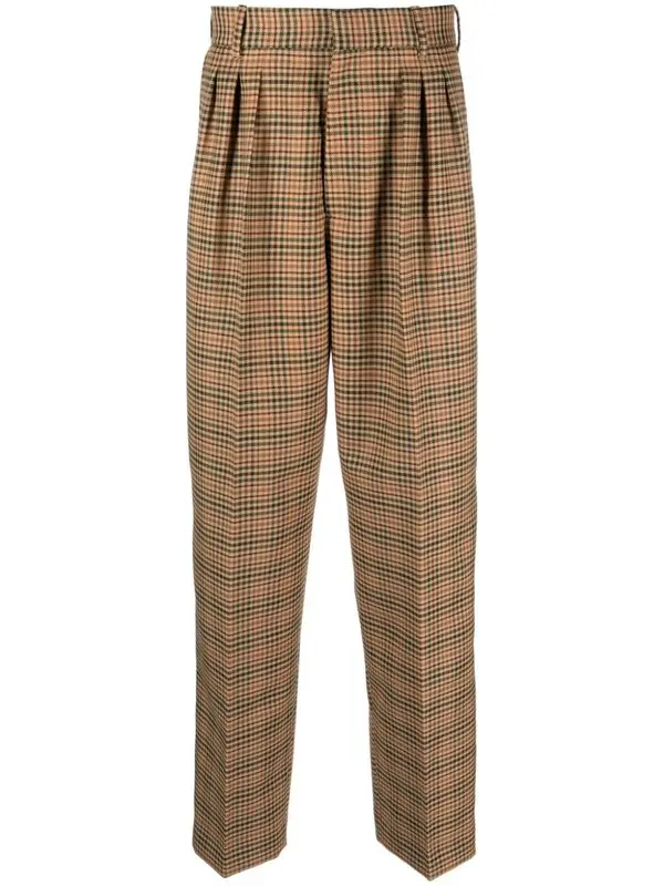 Kenzo Checkered Pleated Tailored Trousers
