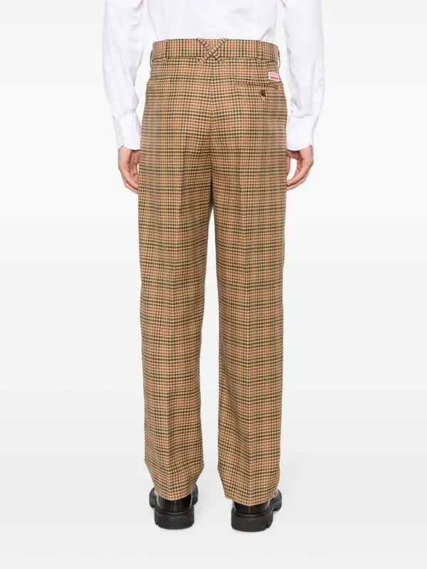 Kenzo Checkered Pleated Tailored Trousers