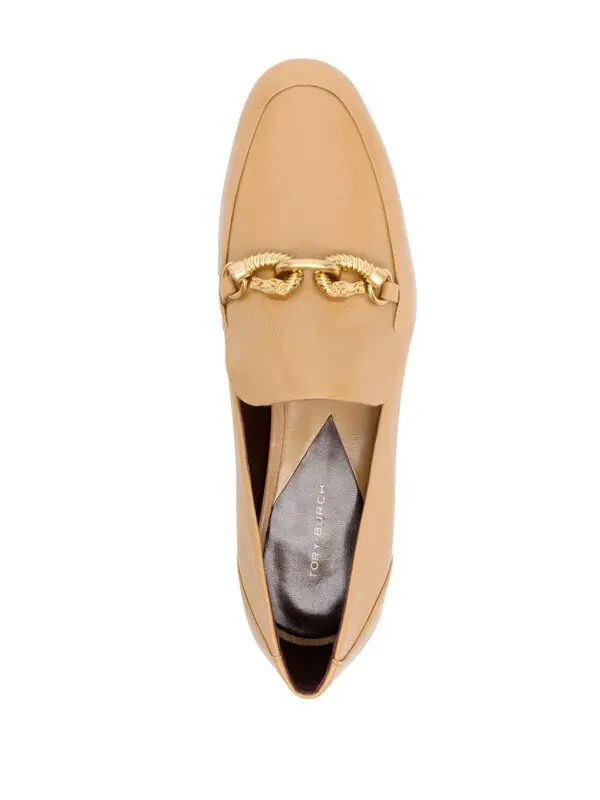 Tory Burch Jessa Horse-head Leather Loafers - Neutrals